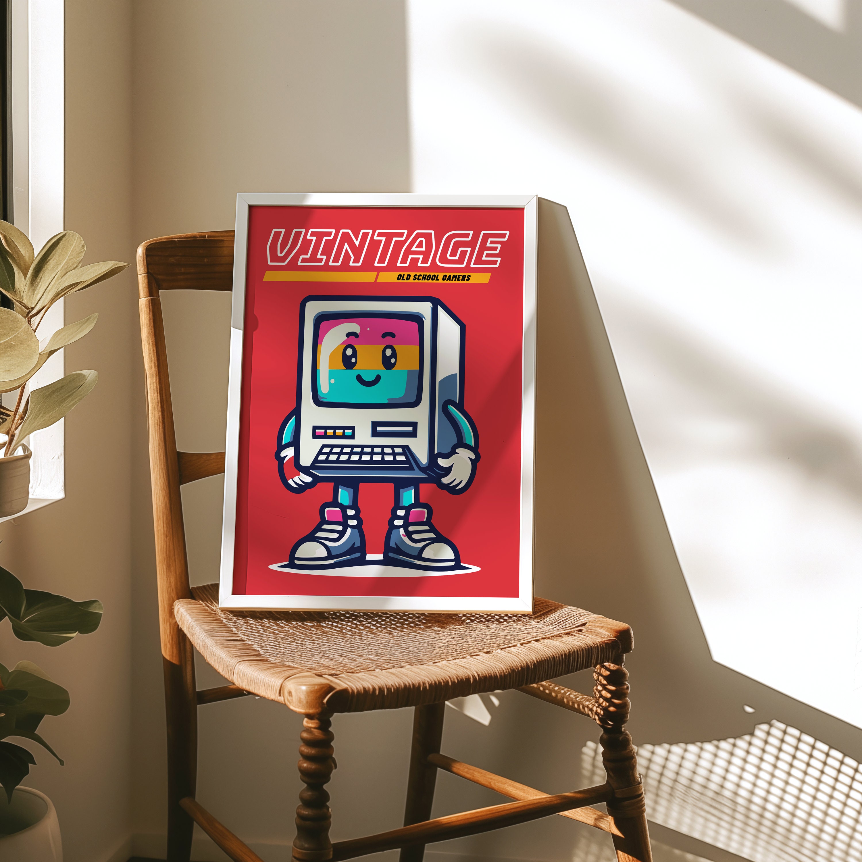 Retro Computer Wall Art Retro Gaming Poster Gift Gaming Room Decor ...