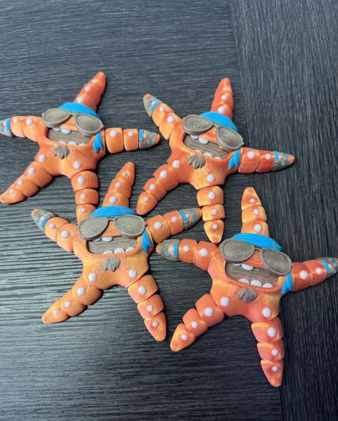 3D Printed Starfish With Sunglasses - Etsy