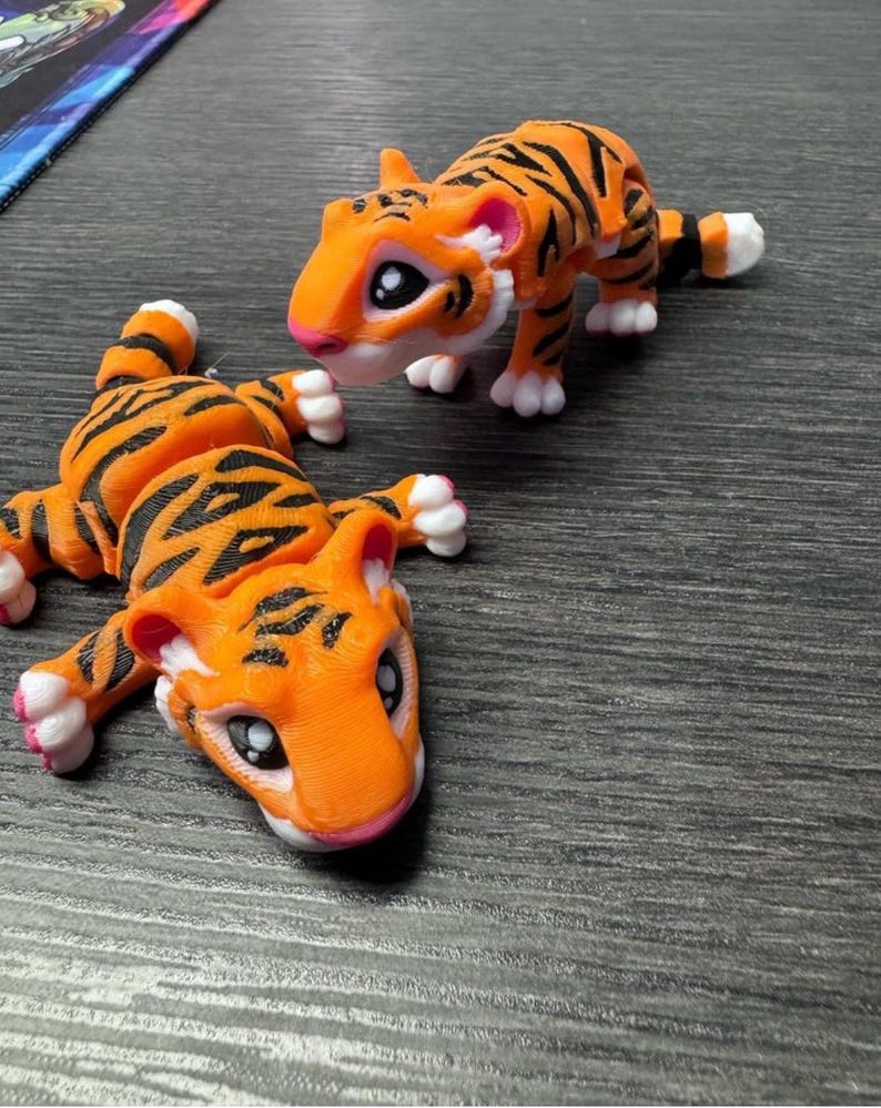3D Printed Mini Tiger Figurine. - Etsy