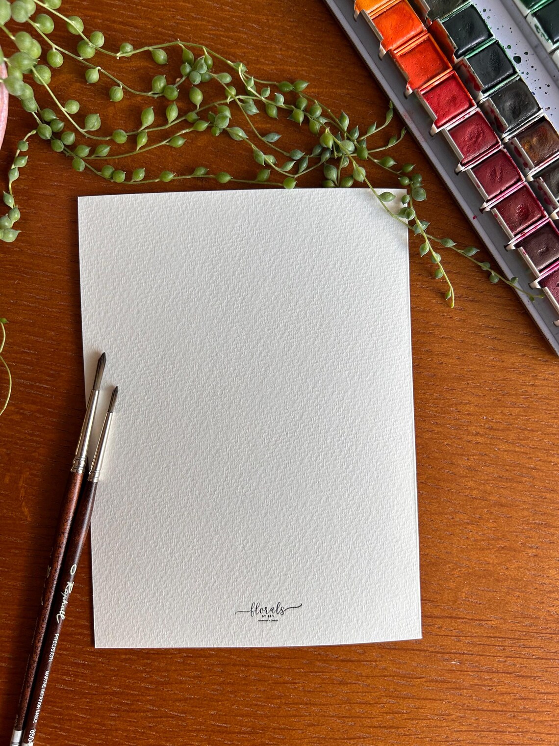 Custom Made Number Hand Painted Watercolour Floral Card | Handmade ...