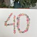 Custom Made Number Hand Painted Watercolour Floral Card | Handmade ...