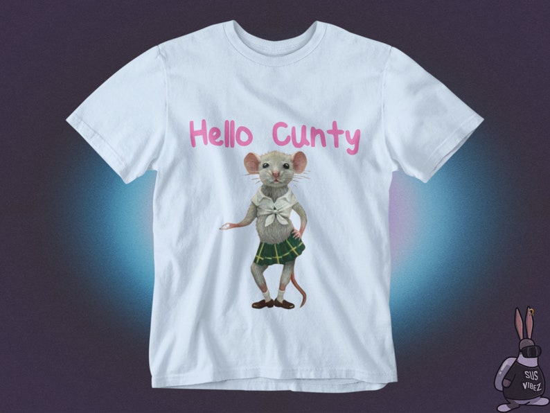 Hello Cunty Funny Graphic T-shirt, Funny T-shirt, Cursed T-shirt ...