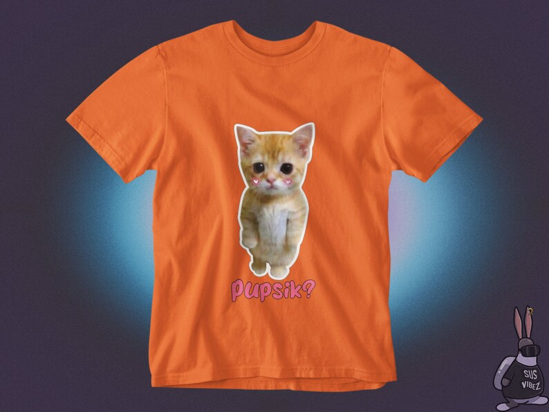 Pupsik?/kiss? Kitten Graphic T-shirt, Funny T-shirt, Funny Cat T-shirt ...