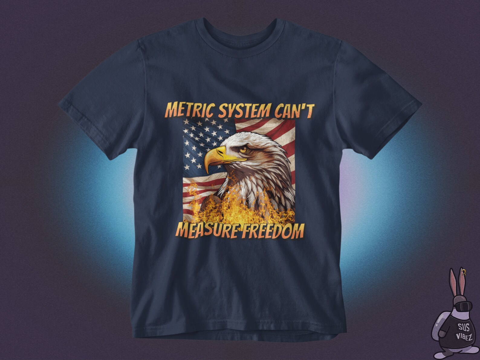 Metric System Can't Measure Freedom Funny Graphic T-shirt, USA Funny T ...