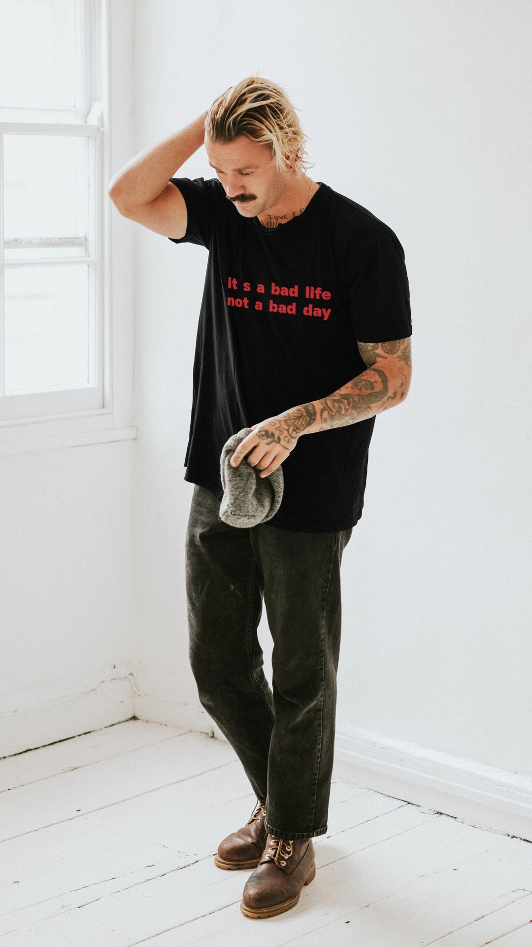 It's a Bad Life Not a Bad Day Funny Graphic T-shirt, Funny T-shirt ...