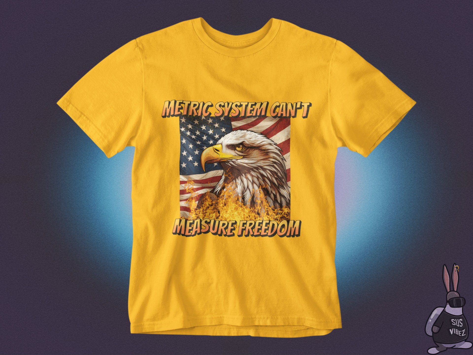 Metric System Can't Measure Freedom Funny Graphic T-shirt, USA Funny T ...
