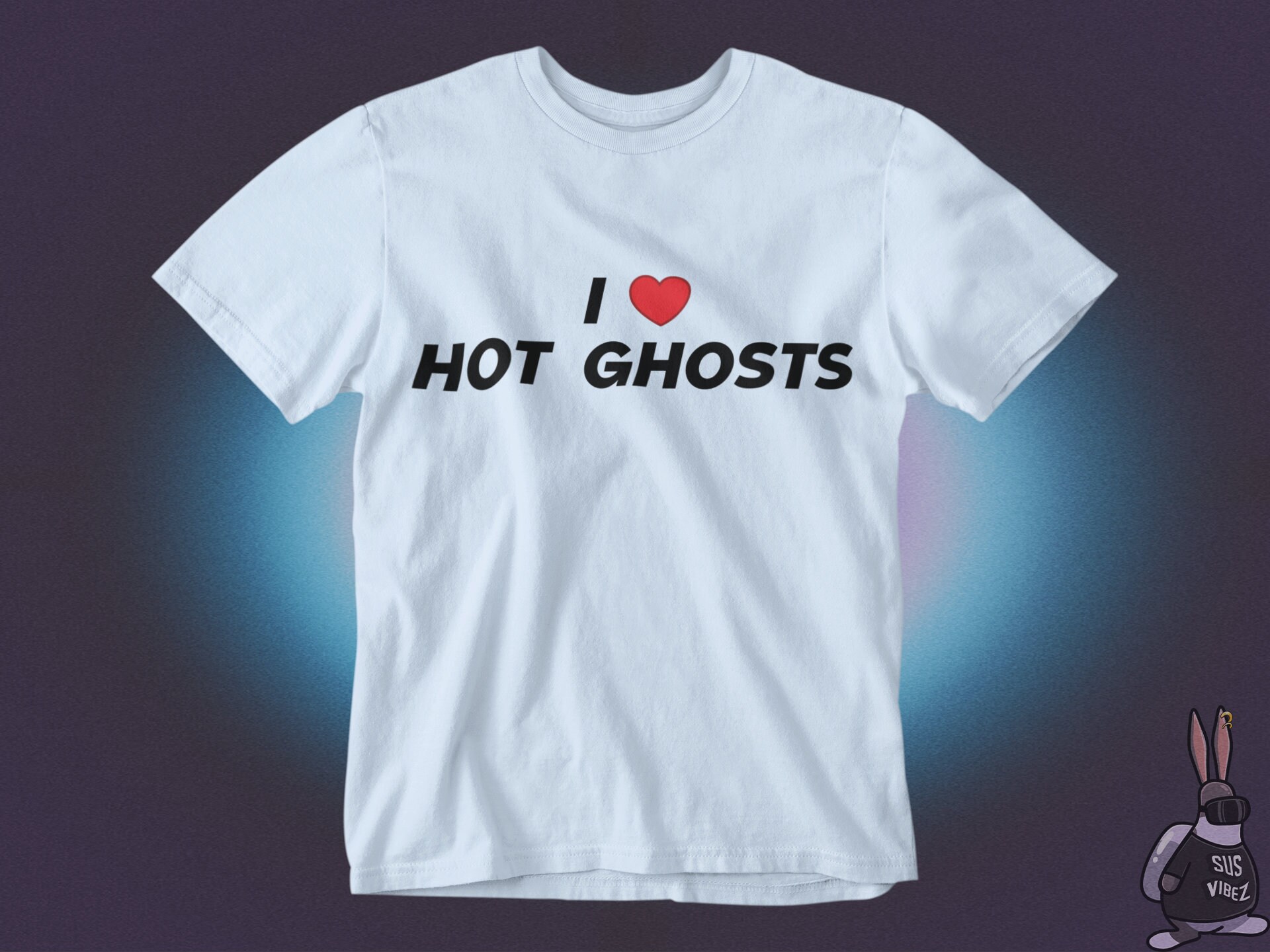 I Love Hot Ghosts Funny Graphic T-shirt, Funny T-shirt, Ghost T-shirt ...