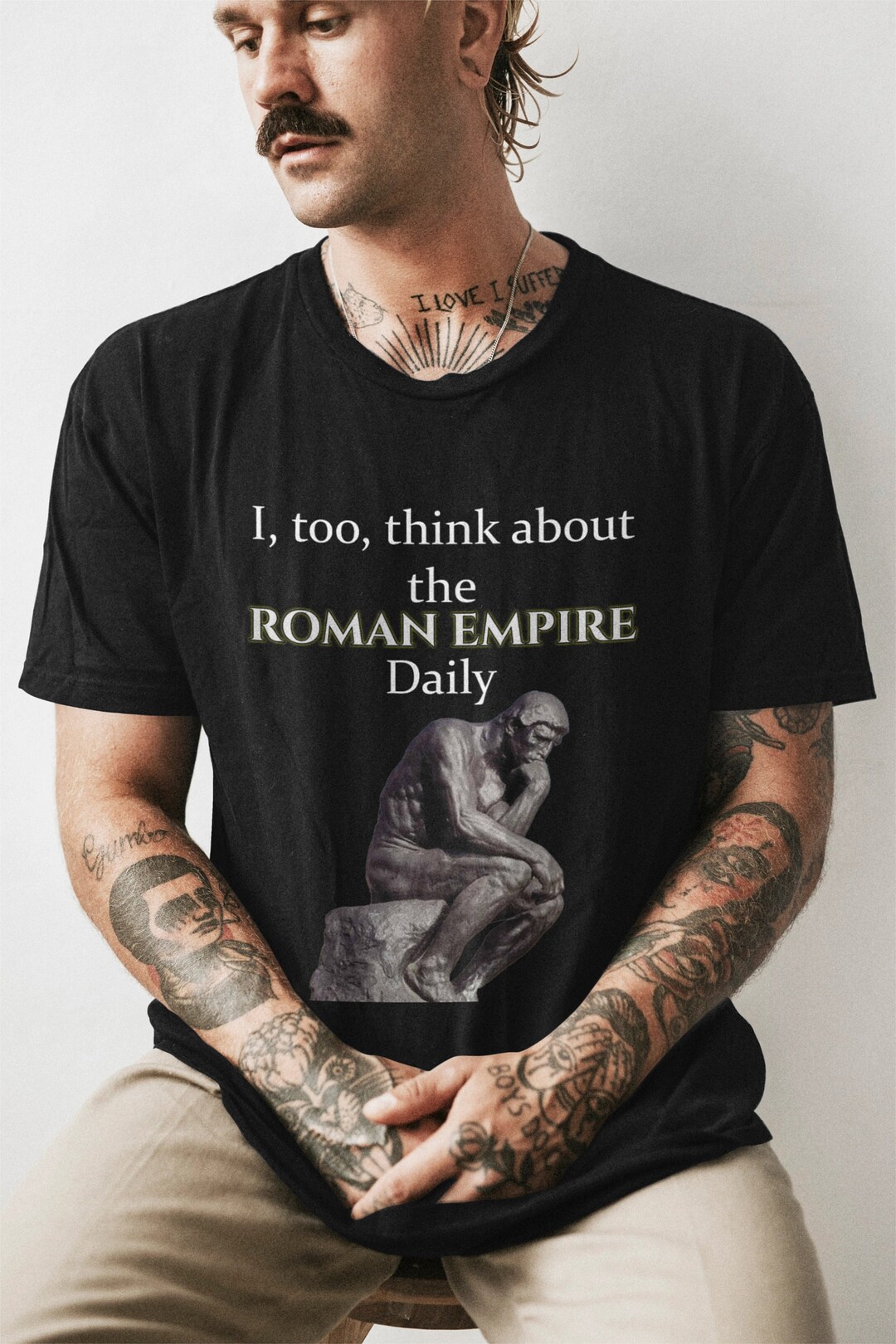 Think About the Roman Empire Daily Funny Graphic T-shirt, Graphic T ...
