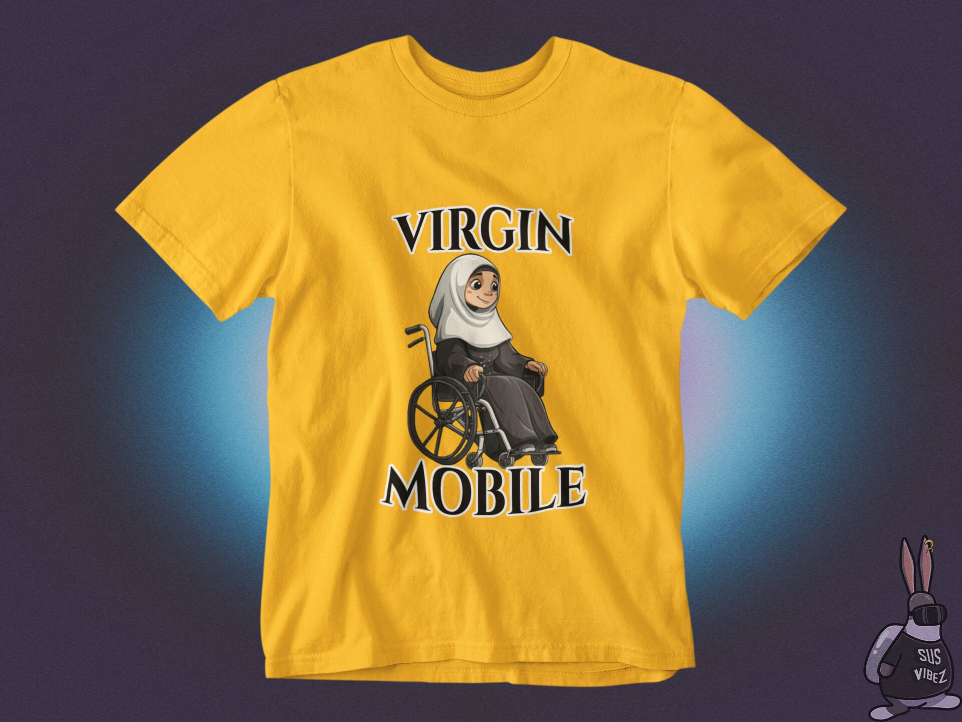 Virgin Mobile Funny Graphic T-shirt, Funny T-shirt, Virgin T-shirt, Nun ...