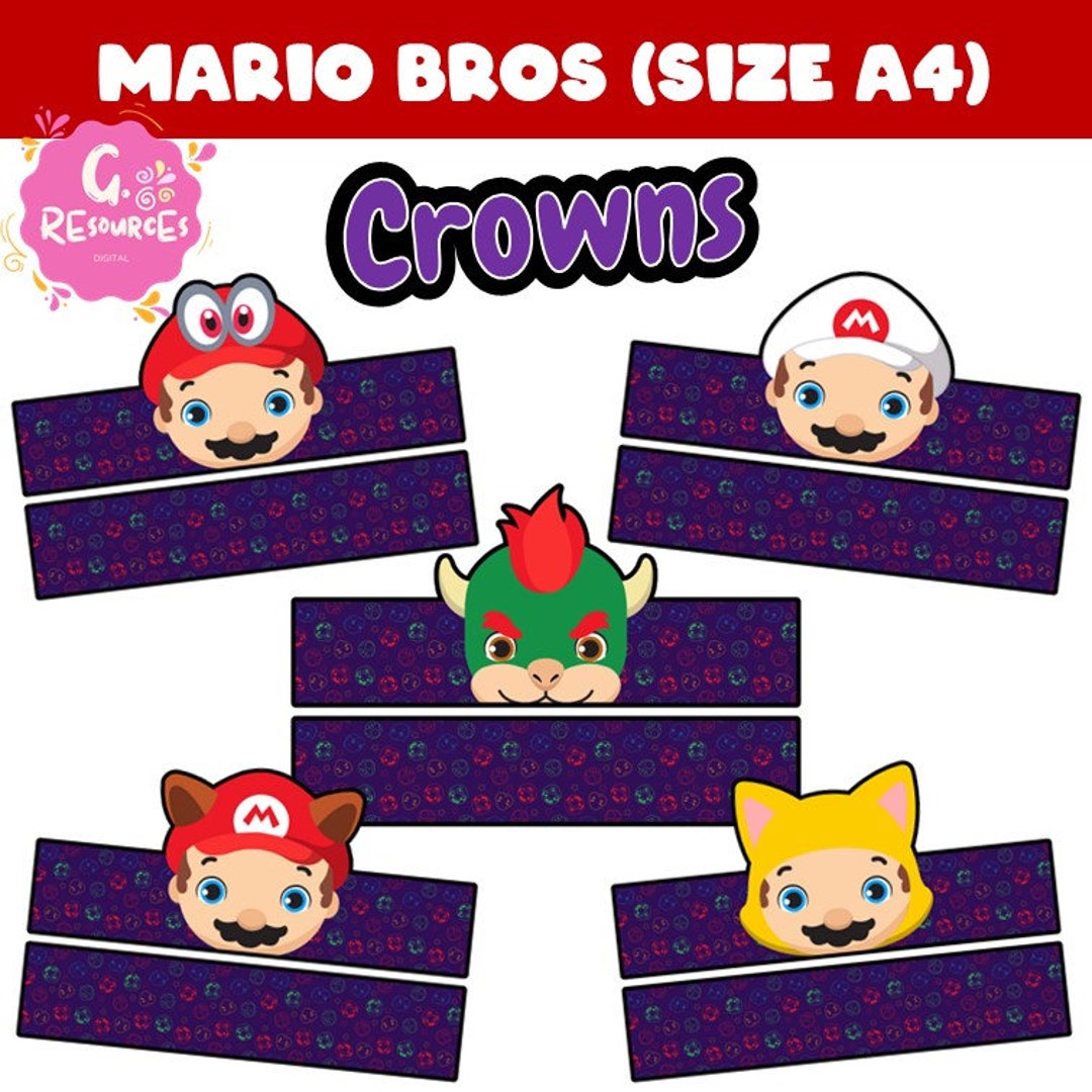 Headbands, Crowns, Mario Bros Theme, Party Hat, Costume - Etsy