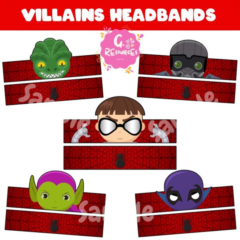 Headbands, Crowns, Spiderman and Villains Theme, Party Hat, Costume - Etsy