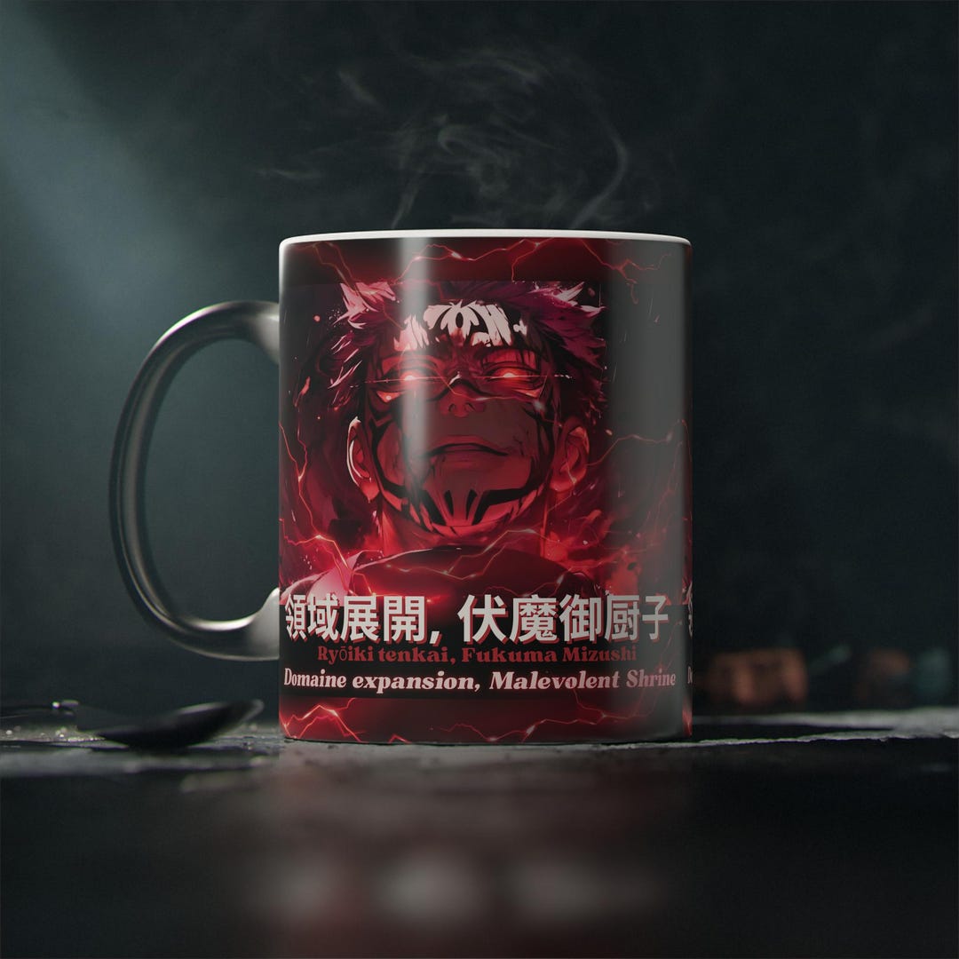 Ryomen Sukuna Color Changing Mug, Jujutsu Kaisen Anime Gift, Heat ...