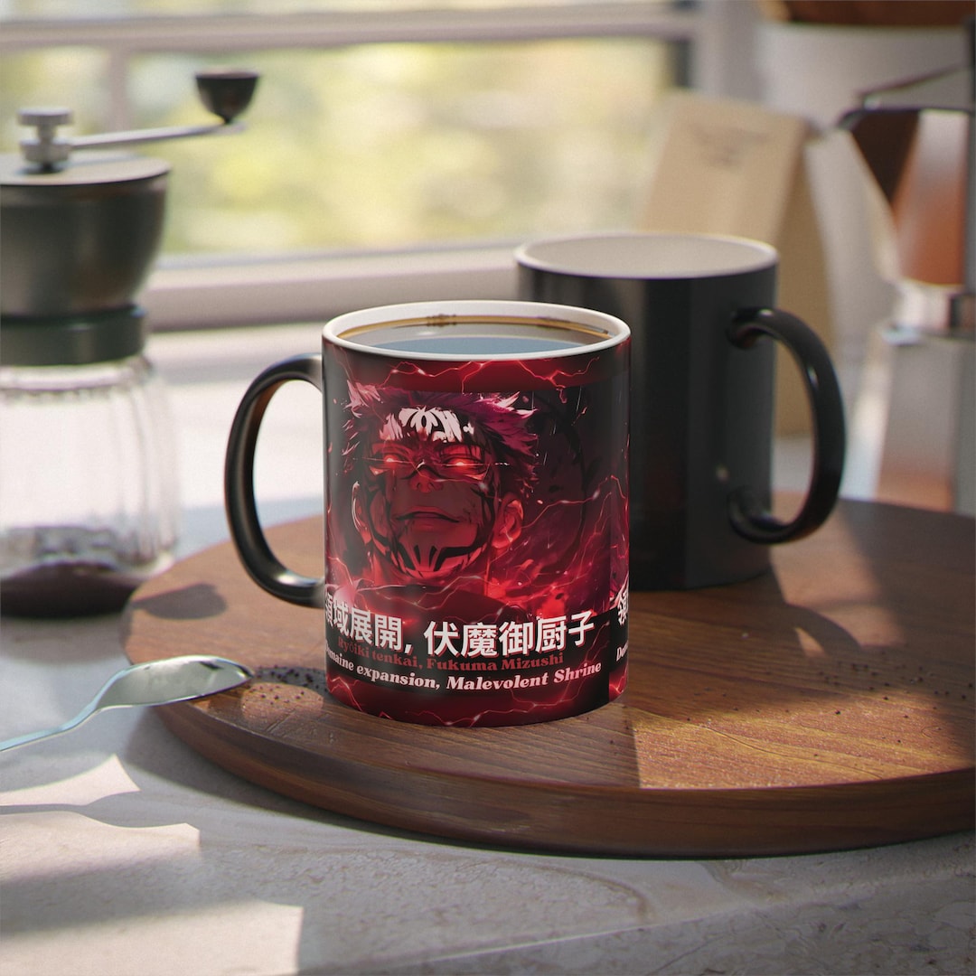 Ryo Men Su Kuna Color Changing Mug, Jujutsu Kaisen Anime Gift, Heat ...