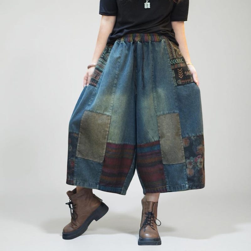 Vintage Quilted Jeans - Etsy