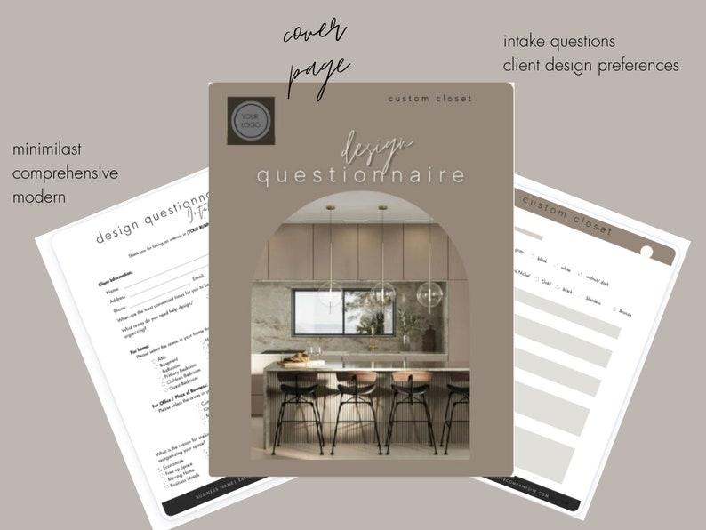 Custom Closet Design Questionnaire Pro-organizers Interior Design Canva ...