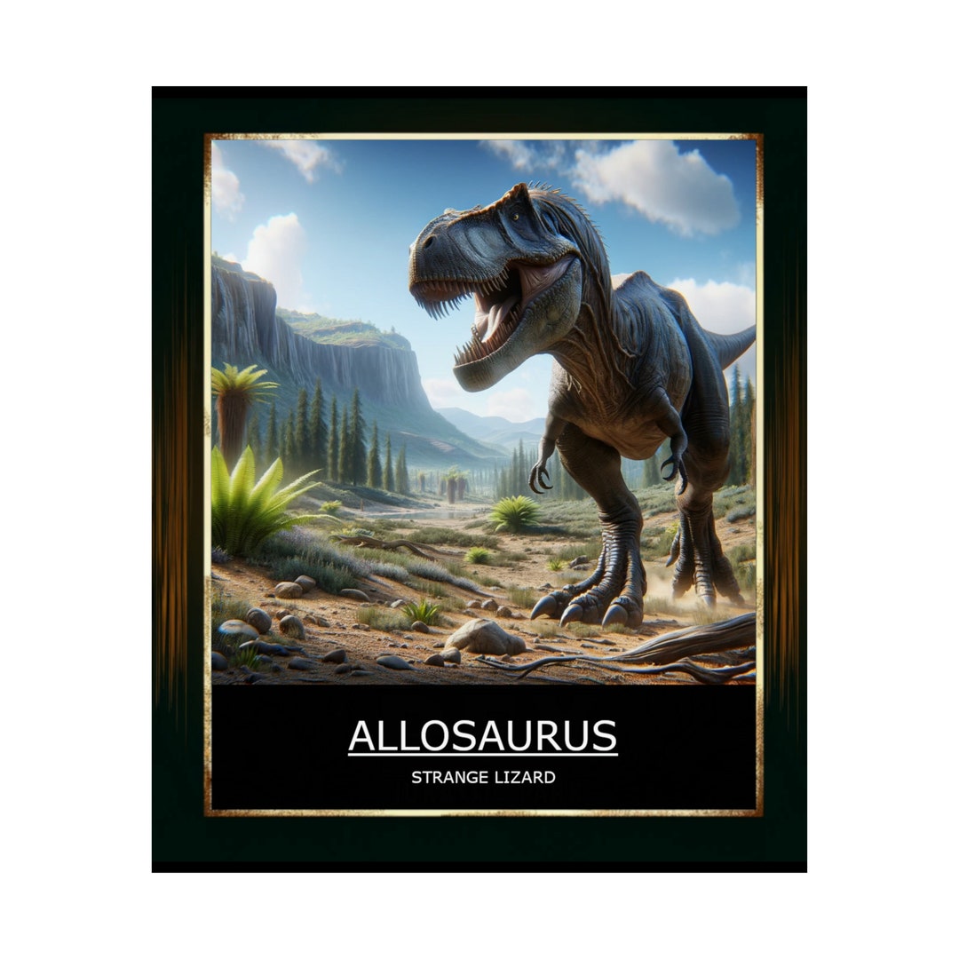 Dinosaur Collection Allosaurus Poster - Etsy