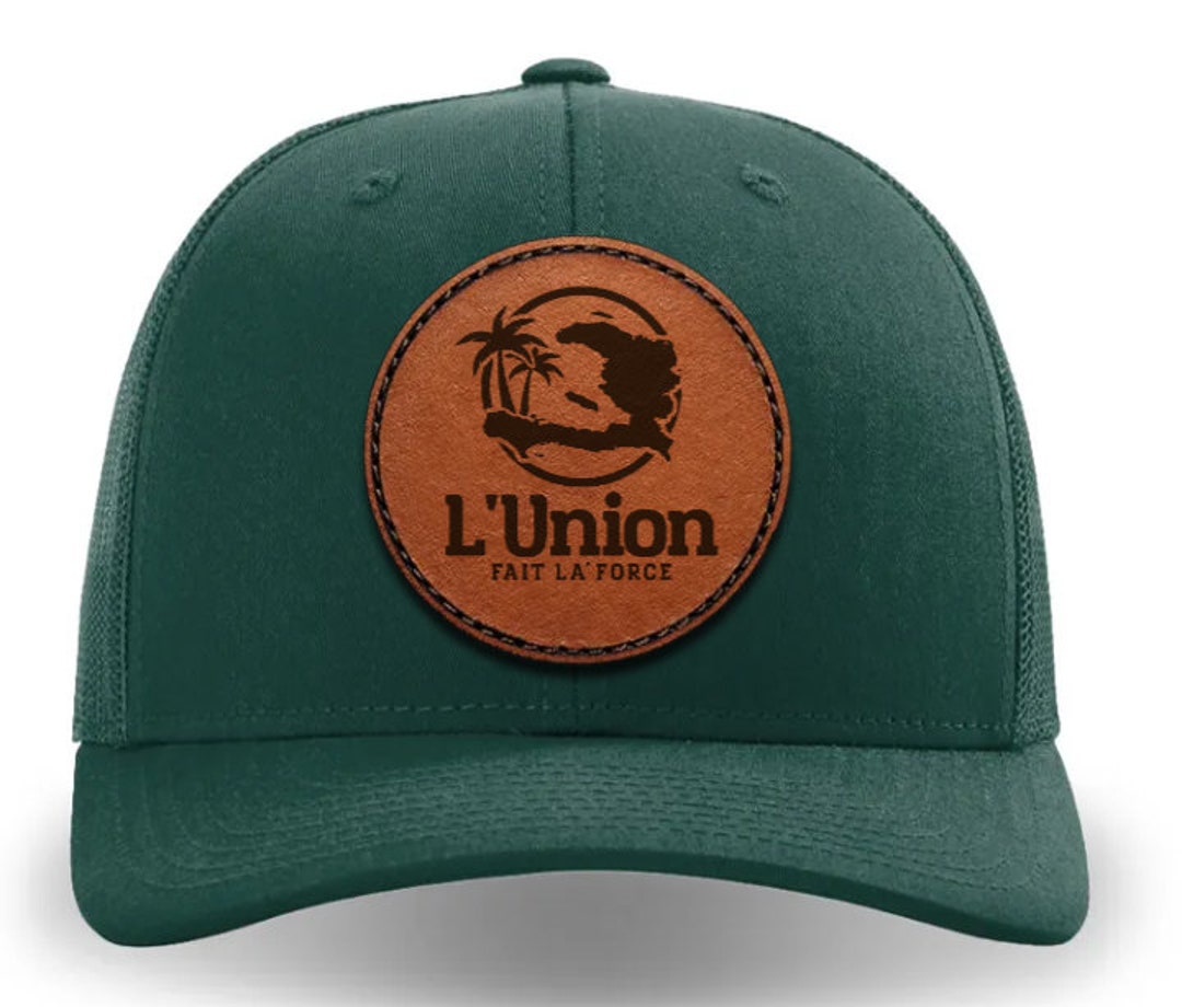 L'union Haiti Leather Patch Green Hat - Etsy
