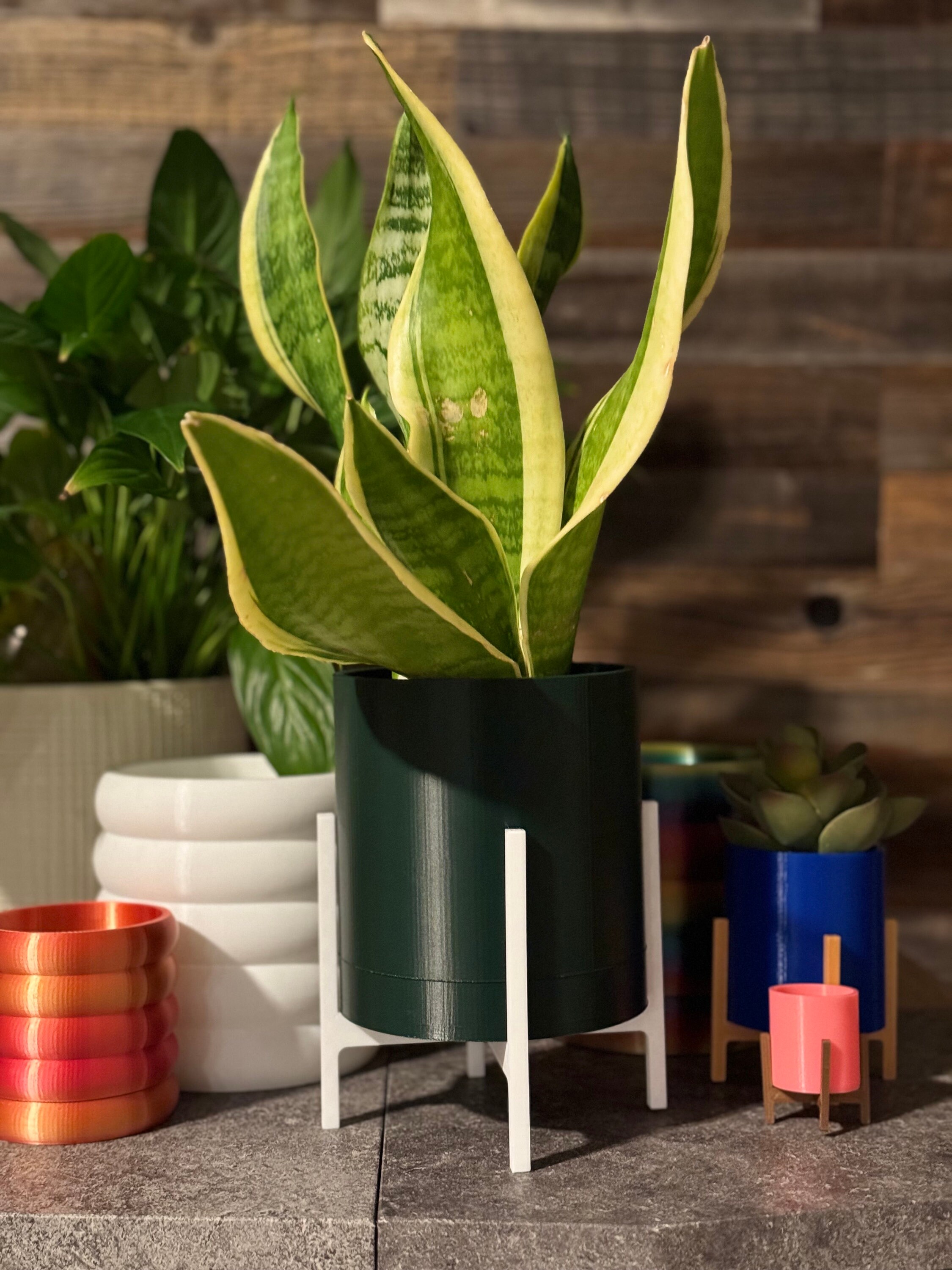 Classic Planter W/ Drip Tray and Stand - Etsy