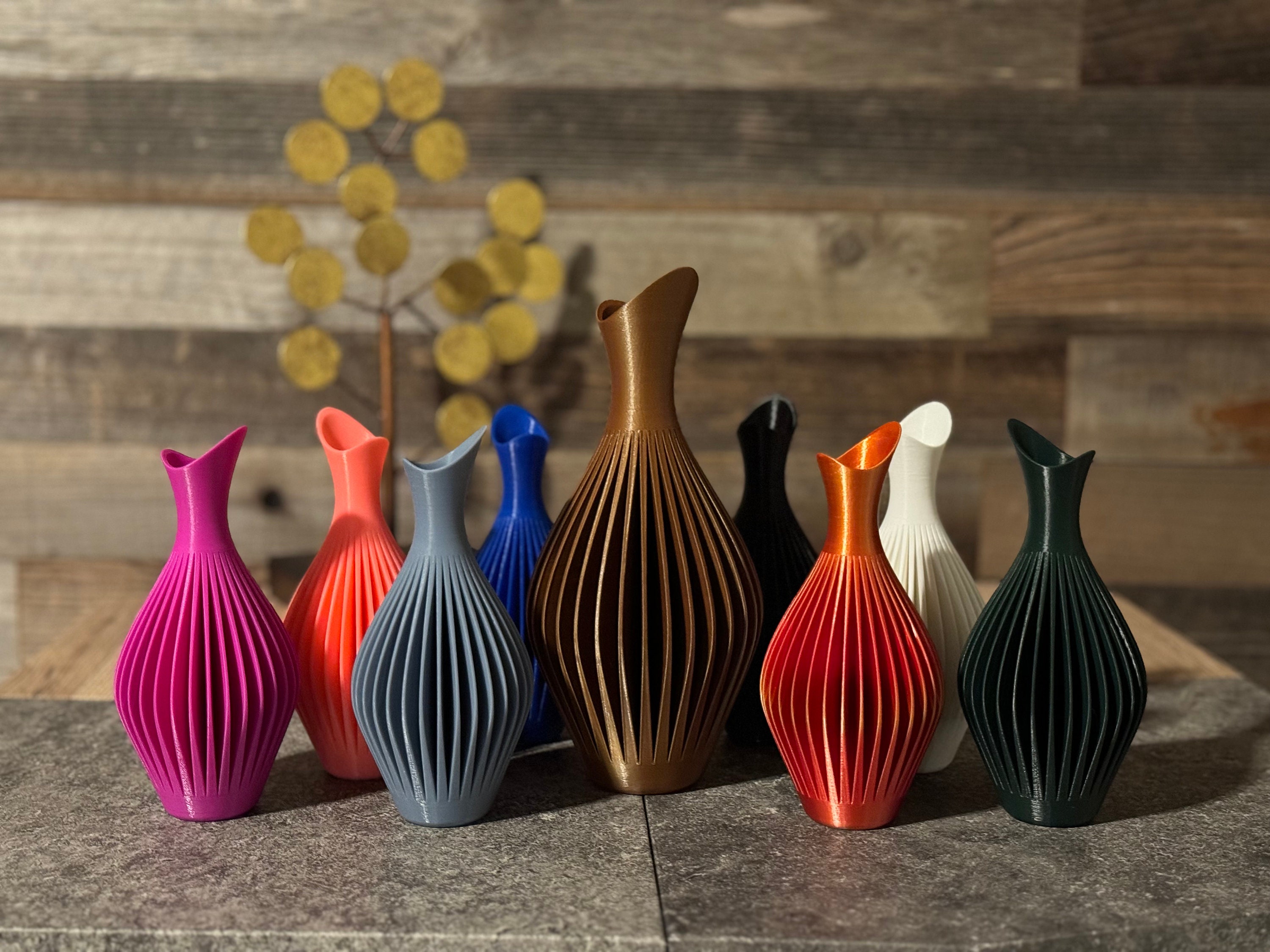 3D Printed Wave Vase: Modern Art Decor - Etsy