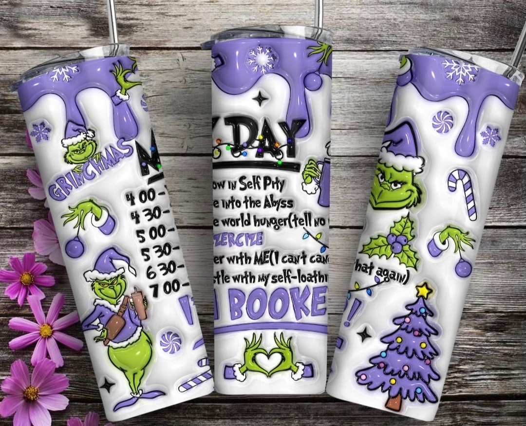 Grinch Tumbler 2 Straws /my Day Grinch Tumbler green Grinchmas Tumbler ...