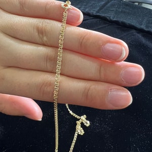 Solid 14K Gold LOVE Chain 2.30mm Women Gold Love Trending Chain, Love ...