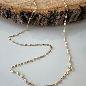 Solid 14K Gold 3.15mm Diamond Cut Chain, Genuine 14K Gold Necklace ...