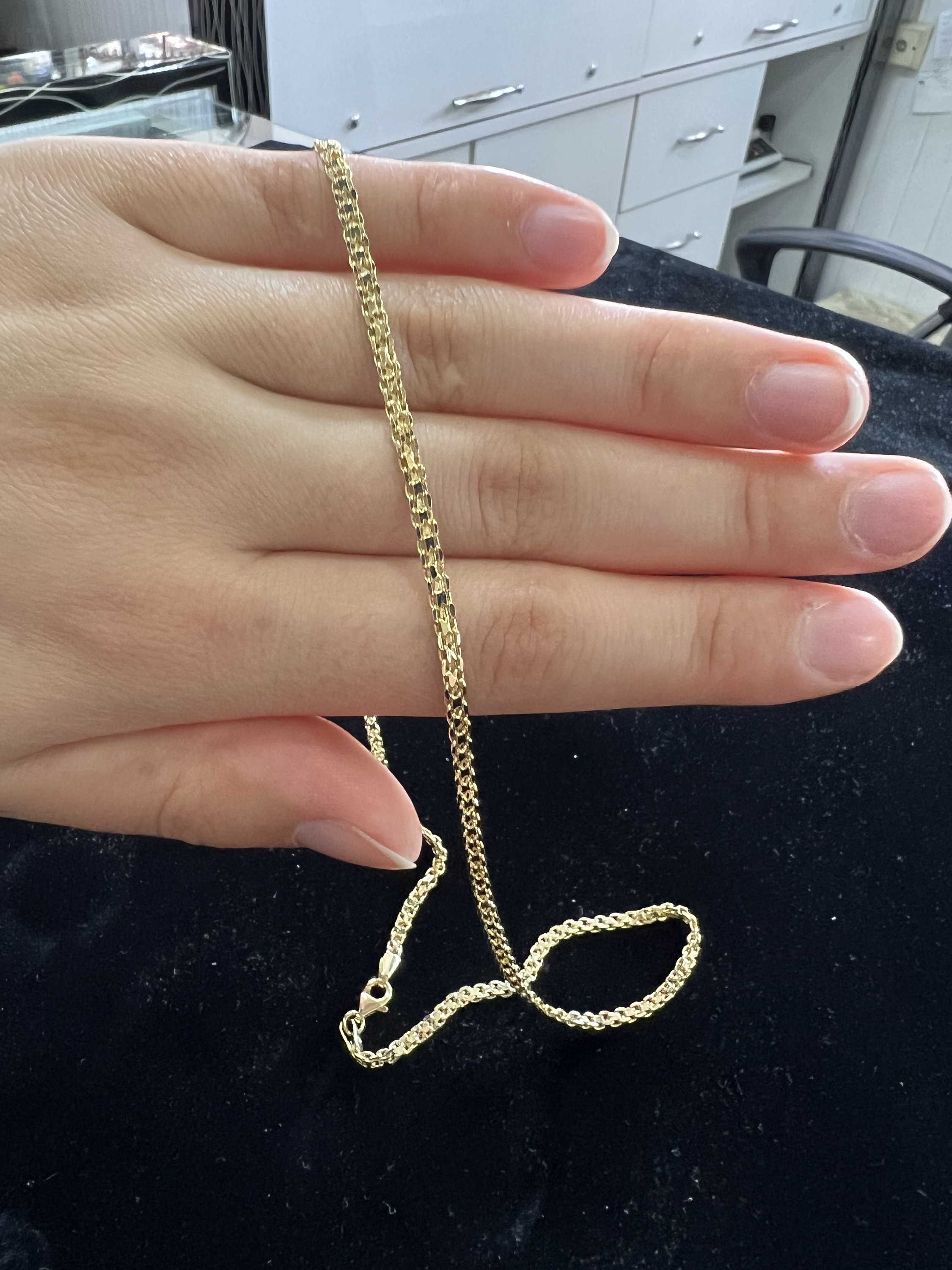 Solid 14K Gold 2.60mm Chain Bismark Straight Chain, Real 14K 2.60mm ...
