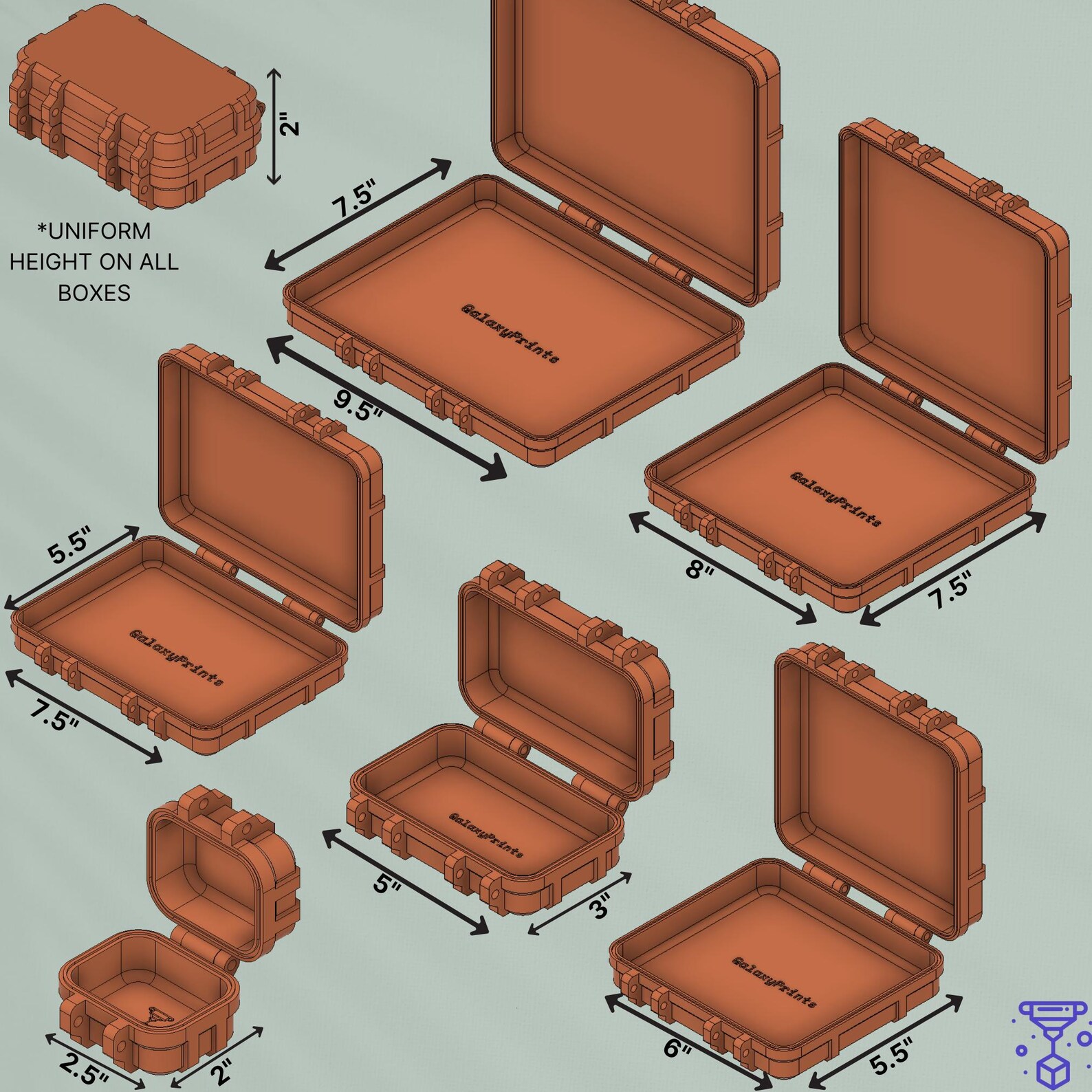 3D Printable Storage Box STL | Organizer Box 3D STL Model | for Home ...