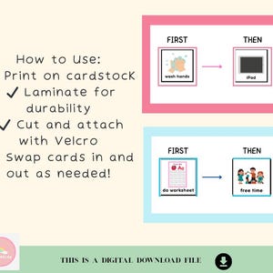 First Then Visual Schedule: Autism & ADHD Routine Chart (PDF ...