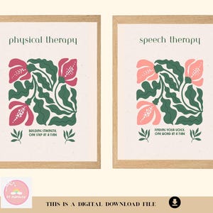 Therapy Wall Art Bundle – Printable Floral & Motivational Posters for ...