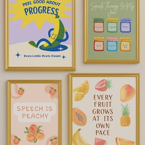 Speech Therapy Fruit Poster Bundle | SLP Classroom Wall Art | Printable ...