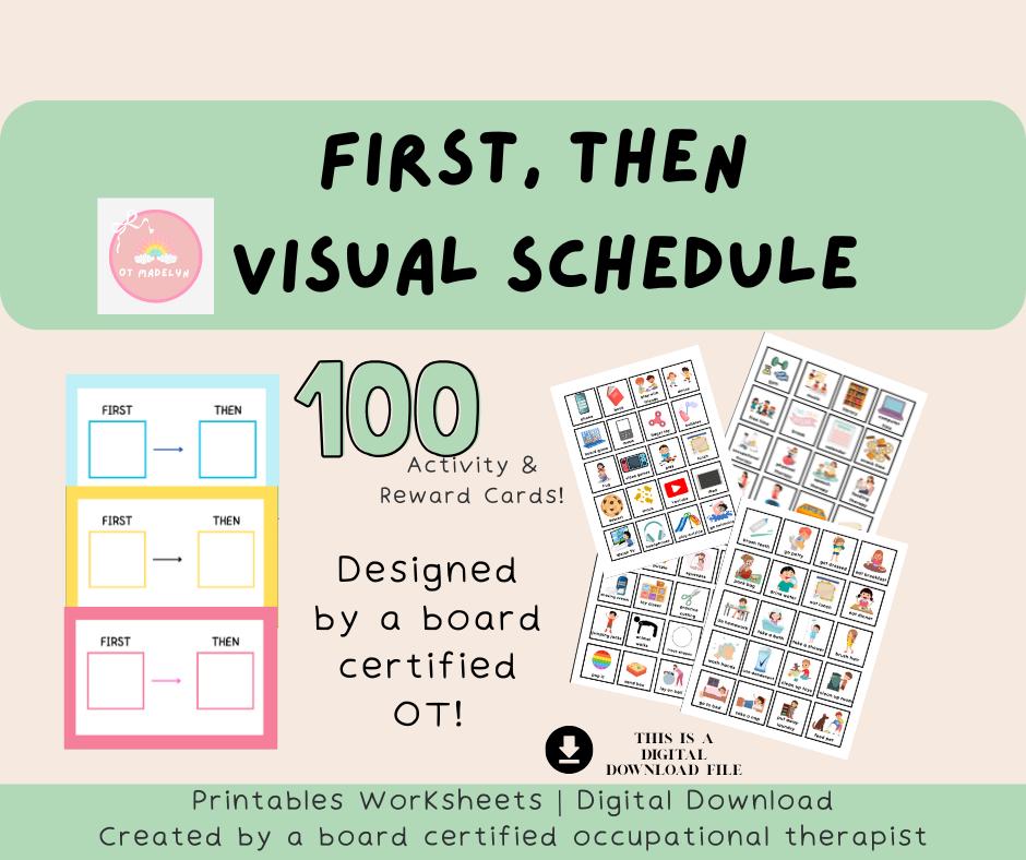 First Then Visual Schedule: Autism & ADHD Routine Chart (PDF ...
