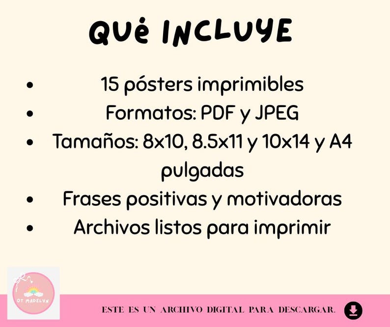 Spanish OT Posters for Kids | Printable Therapy Wall Art for Classrooms ...