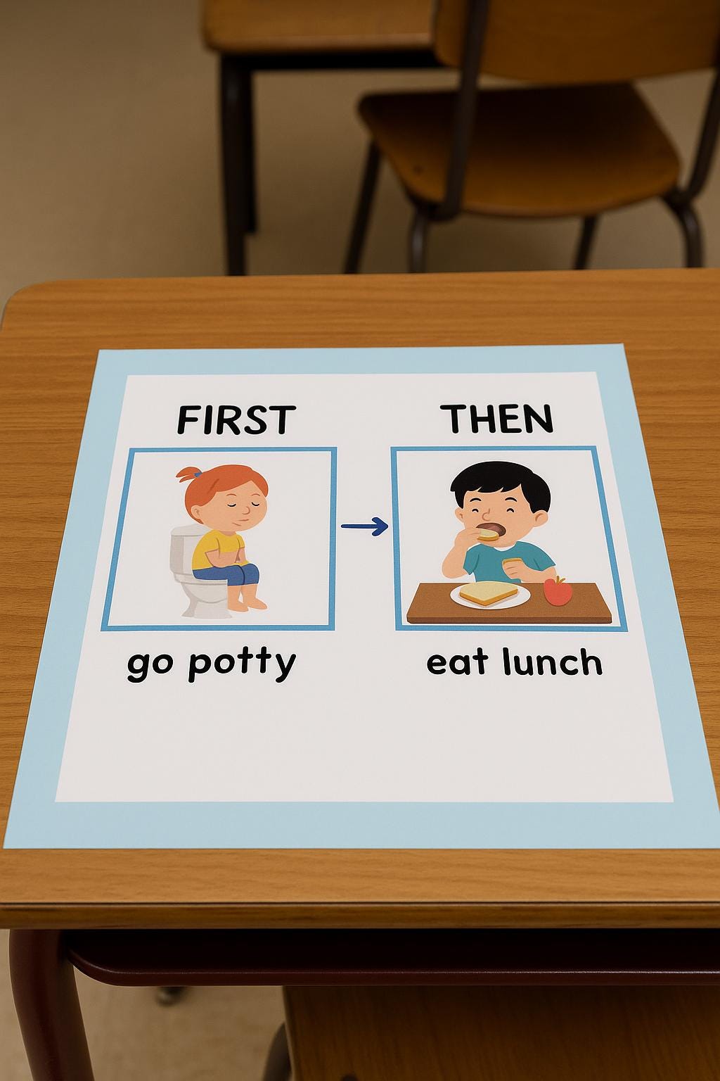 First Then Visual Schedule: Autism & ADHD Routine Chart (PDF ...