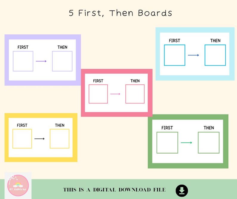 First Then Visual Schedule: Autism & ADHD Routine Chart (PDF ...