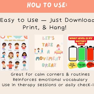 Feelings Chart for Kids | SEL Emotion Posters Printable Bundle | OT ...