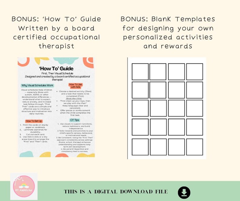First Then Visual Schedule: Autism & ADHD Routine Chart (PDF ...