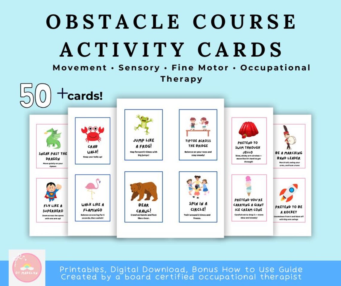 Sensory & Movement Activity Cards: OT Therapy Tools (printable PDF) - Etsy