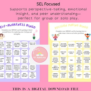 Bingo Game for Kids: Social Skills & Emotional Learning (printable ...