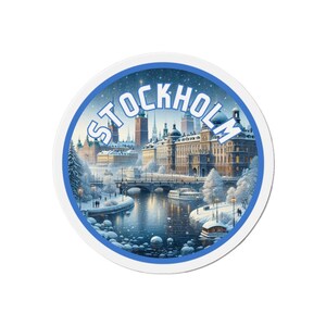 Stockholm Vinyl Magnet - Fridge Magnet, Car Magnet, Travel Souvenir ...