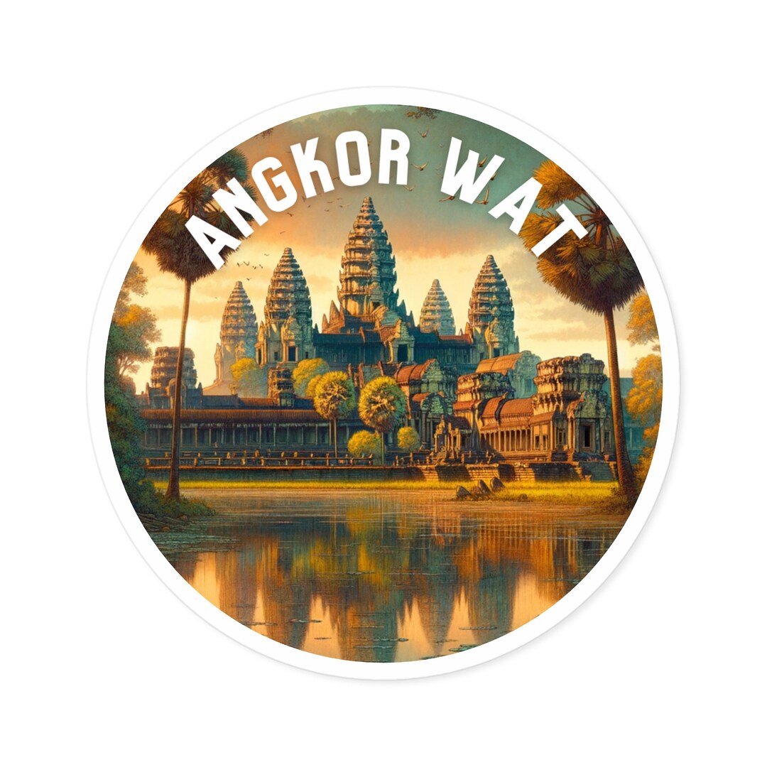Angkor Wat Vinyl Sticker Suitcase Decal Travel Journal Sticker Laptop ...