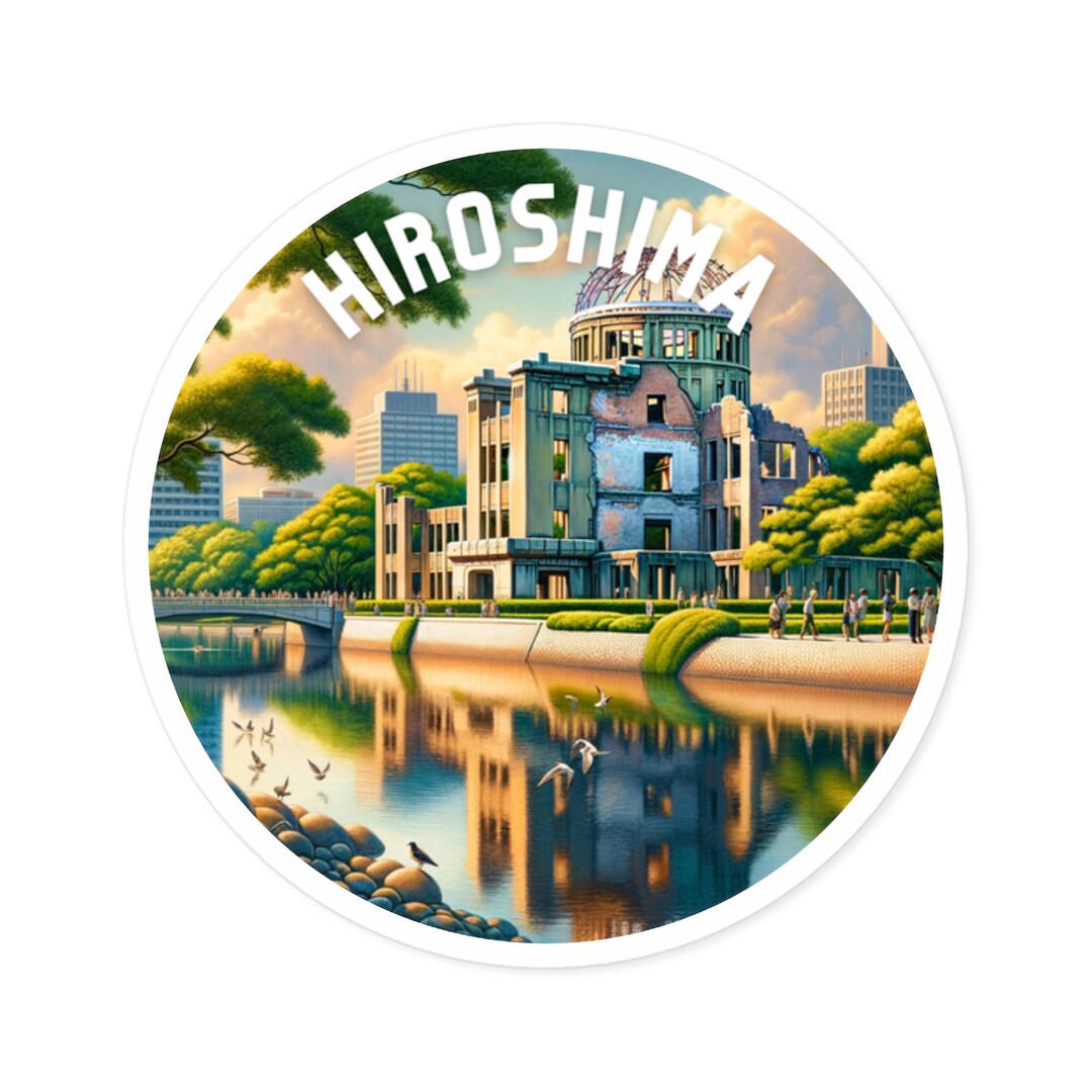 Hiroshima Vinyl Sticker Suitcase Decal Travel Journal Sticker Laptop ...