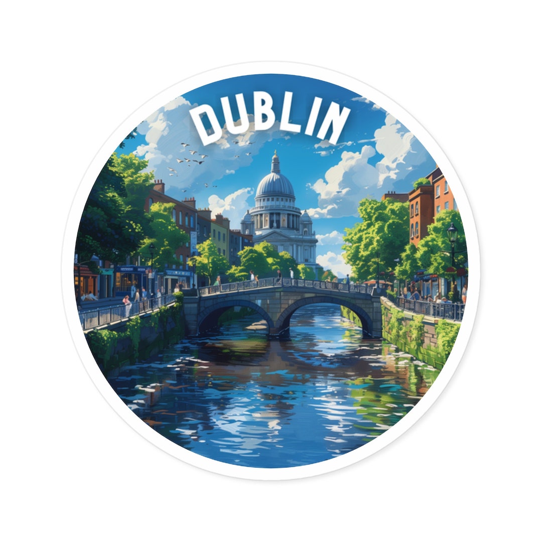 Dublin Sticker Vinyl Suitcase Decal Travel Journal Sticker Laptop ...
