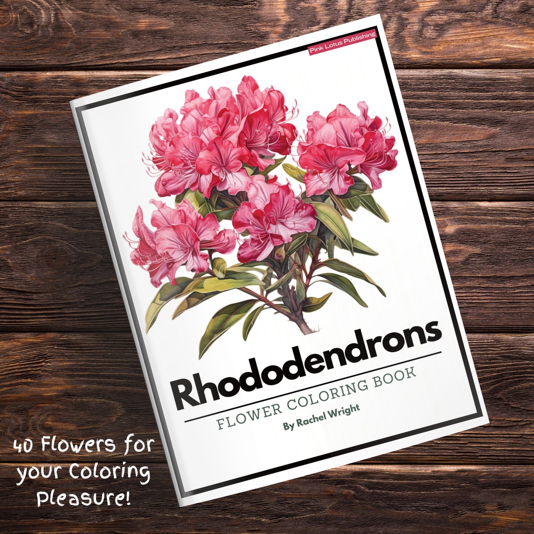 PRINTABLE Rhododendrons Flower Coloring Book - Etsy