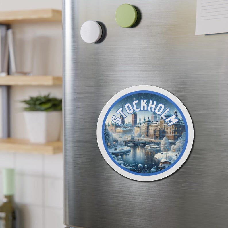 Stockholm Vinyl Magnet - Fridge Magnet, Car Magnet, Travel Souvenir ...