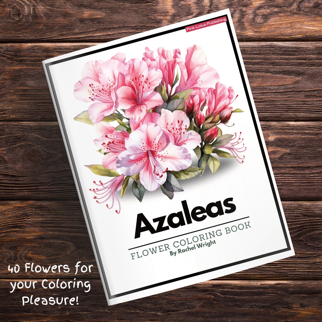 PRINTABLE Azaleas Flower Coloring Book - Etsy