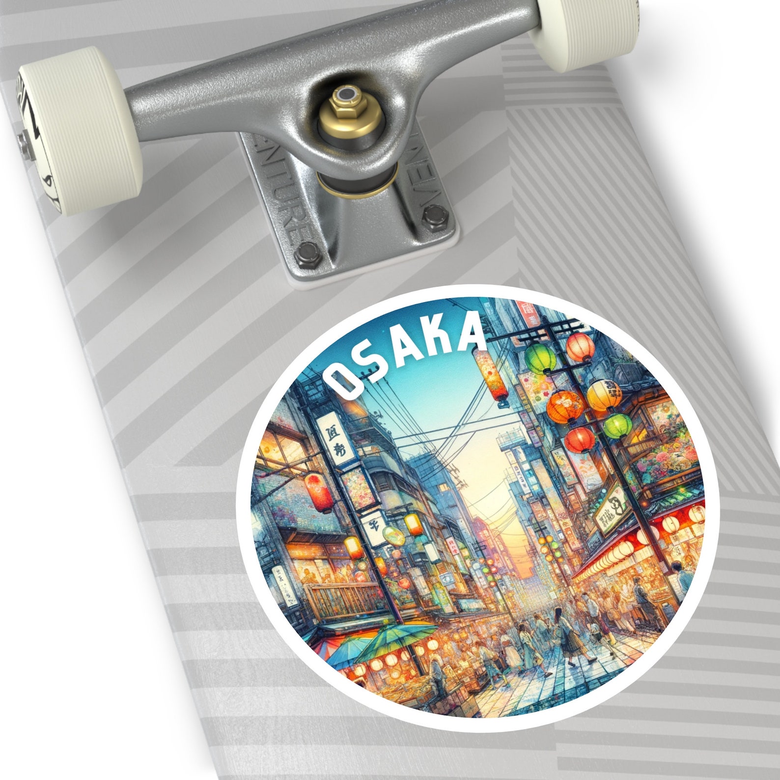 Osaka Vinyl Sticker Suitcase Decal Travel Journal Sticker Laptop ...