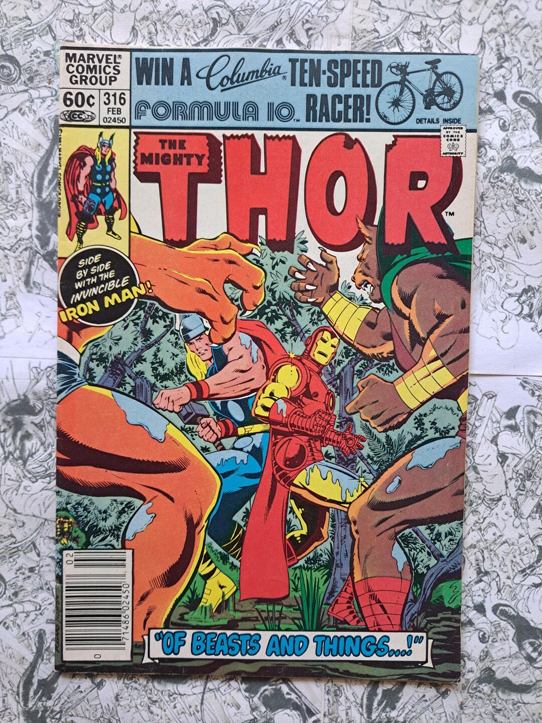The Mighty Thor #316 Newsstand Variant Keith Pollard Cover Marvel ...