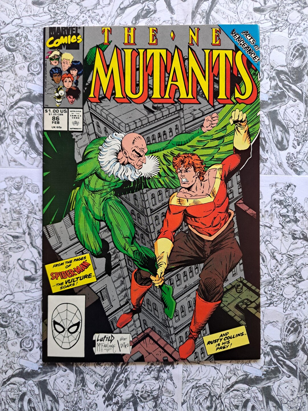 The New Mutants #86 First Cameo Appearance of Cable Marvel 1990 - Etsy