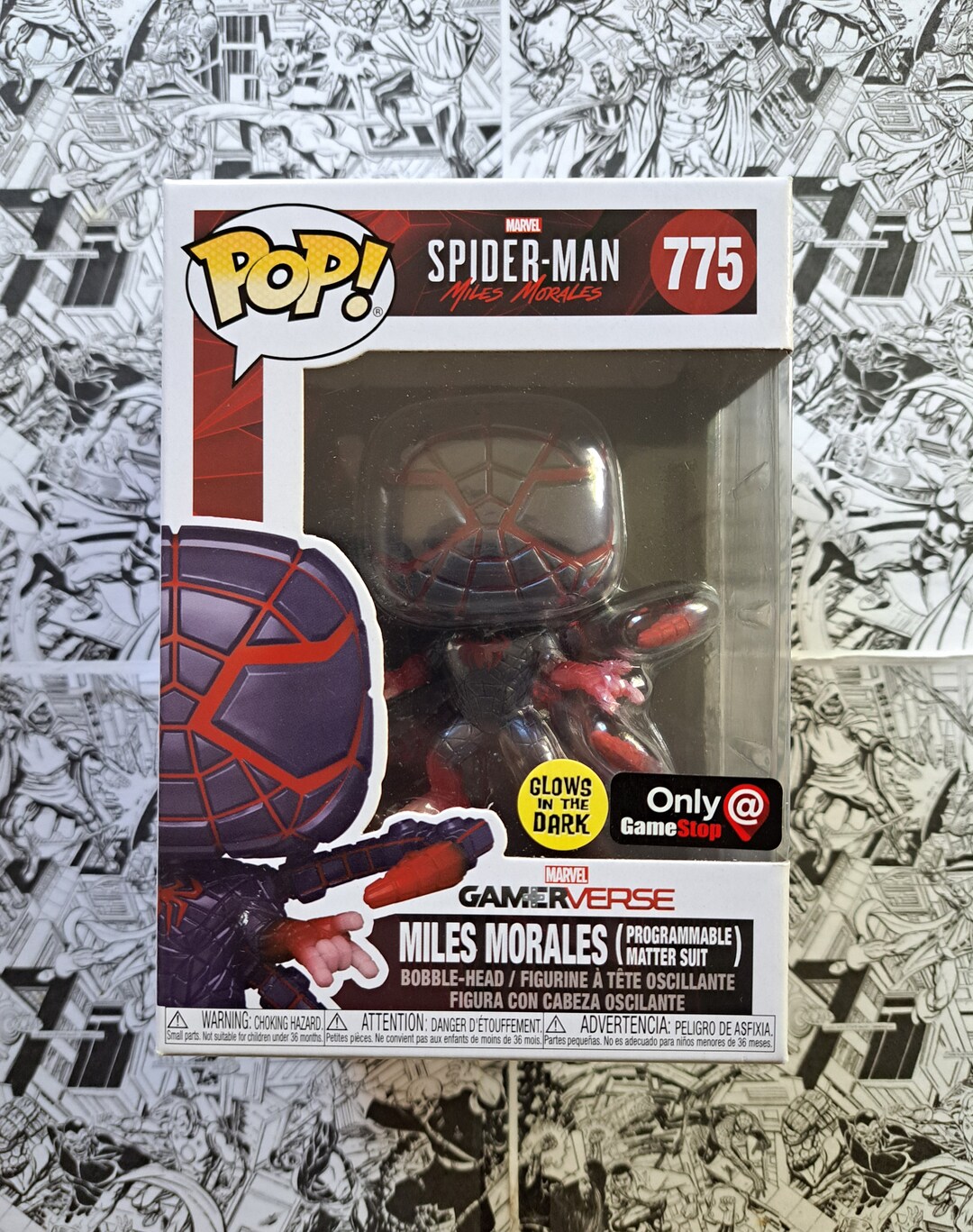 Miles Morales Spider-man #775 Programmable Matter Suit Gamestop Glow in ...